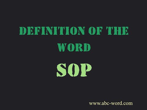 Definition of the word "Sop"