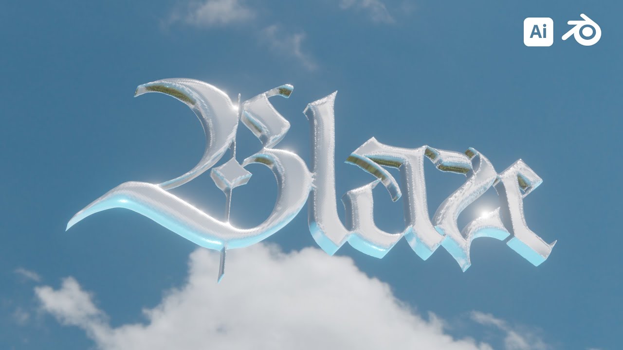 3D CHROME LOGO ANIMATION (QUICK AND EASY) | BLENDER TUTORIAL