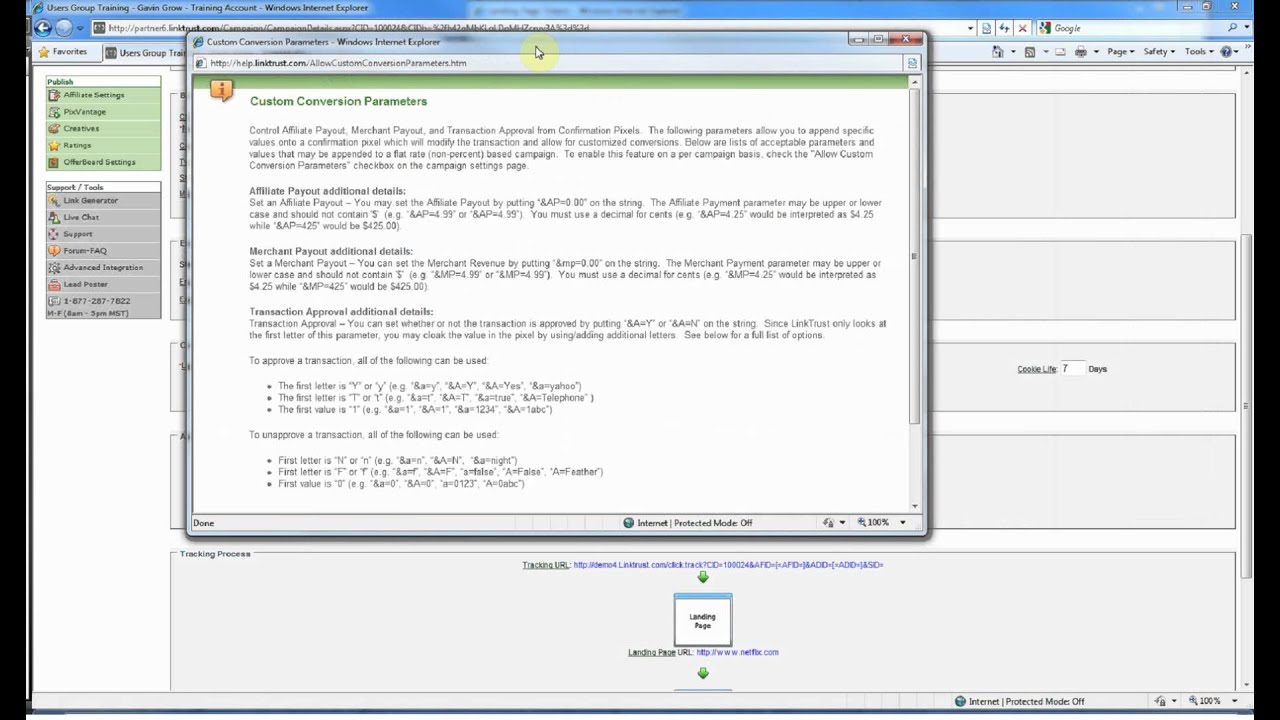Custom Conversion Parameters