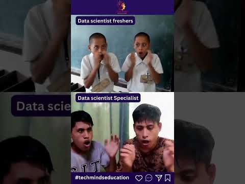 Tech Minds Education Memes on Data Scientist Fresher and Experienced individual