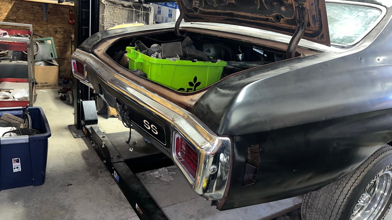 Triple Black 1970 SS454 M22 Chevelle From Michigan Found With A Swapped Out 1972 Dash!!!