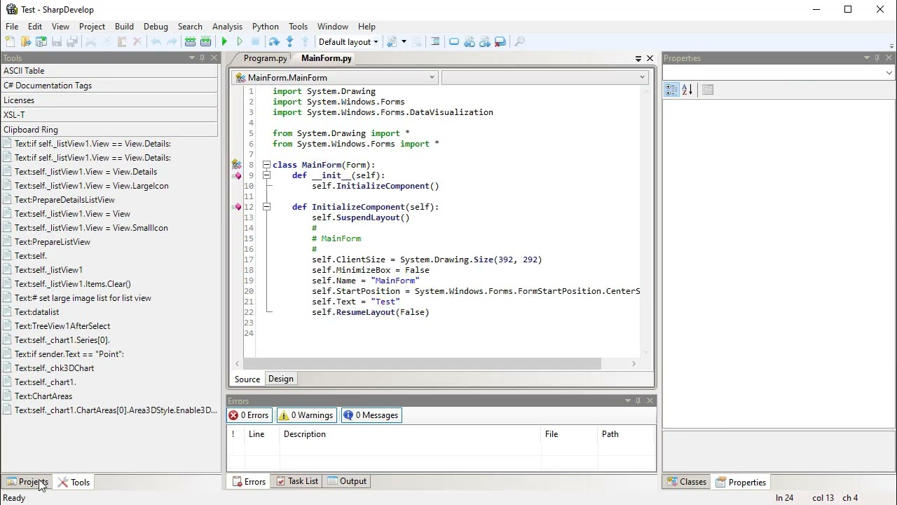 Introduction to Sharp Develop