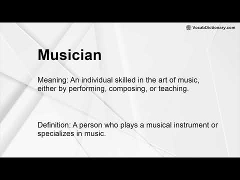 Musician Meaning