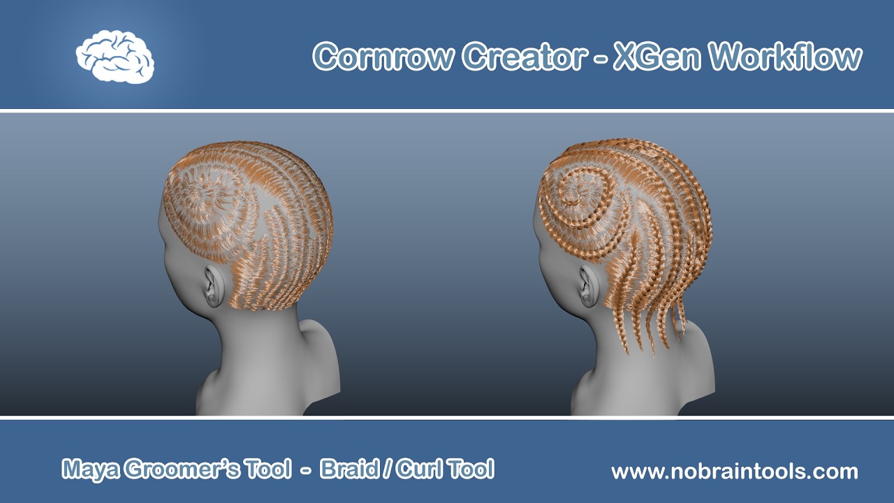 Braid Builder - Cornrow -  XGen Workflow