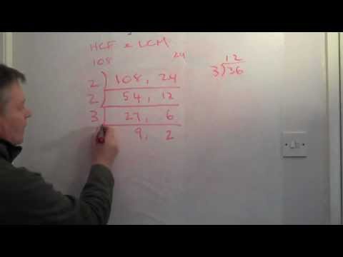 How to work out HCF (GCF) and LCM using short division