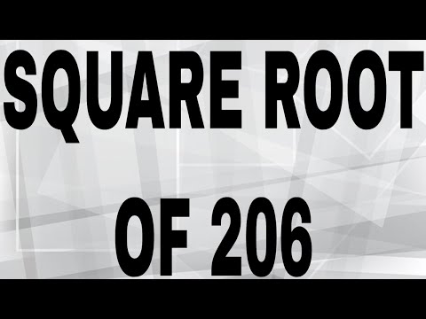SQUARE ROOT OF 206