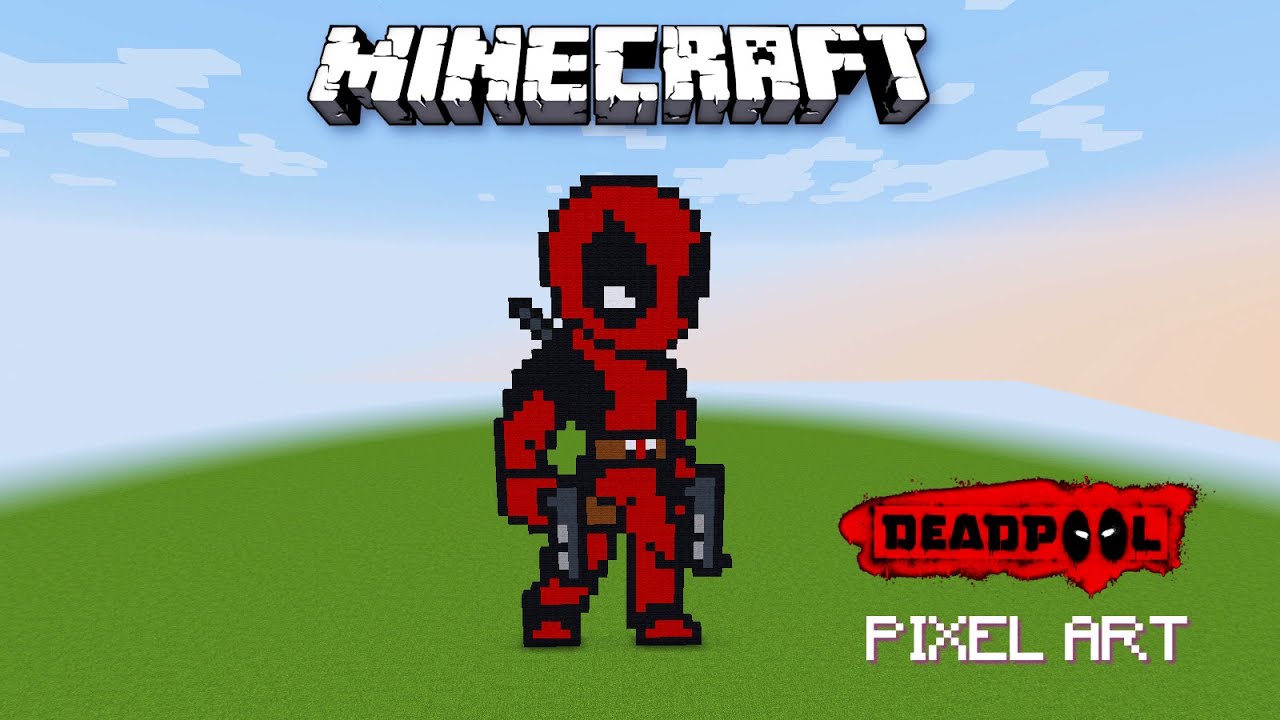 Minecraft - Deadpool Pixel Art - Quick build