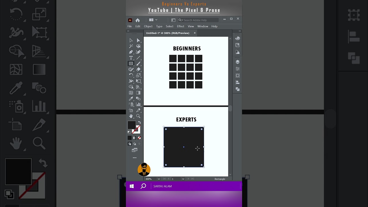 Adobe Illustrator For Beginners | Beginners Vs Expert | Graphic Design Tutorial