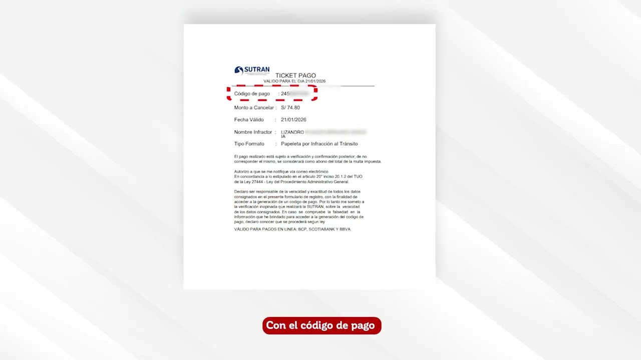 SUTRAN: HOW TO VERIFY AND PAY TRAFFIC VIOLATIONS?