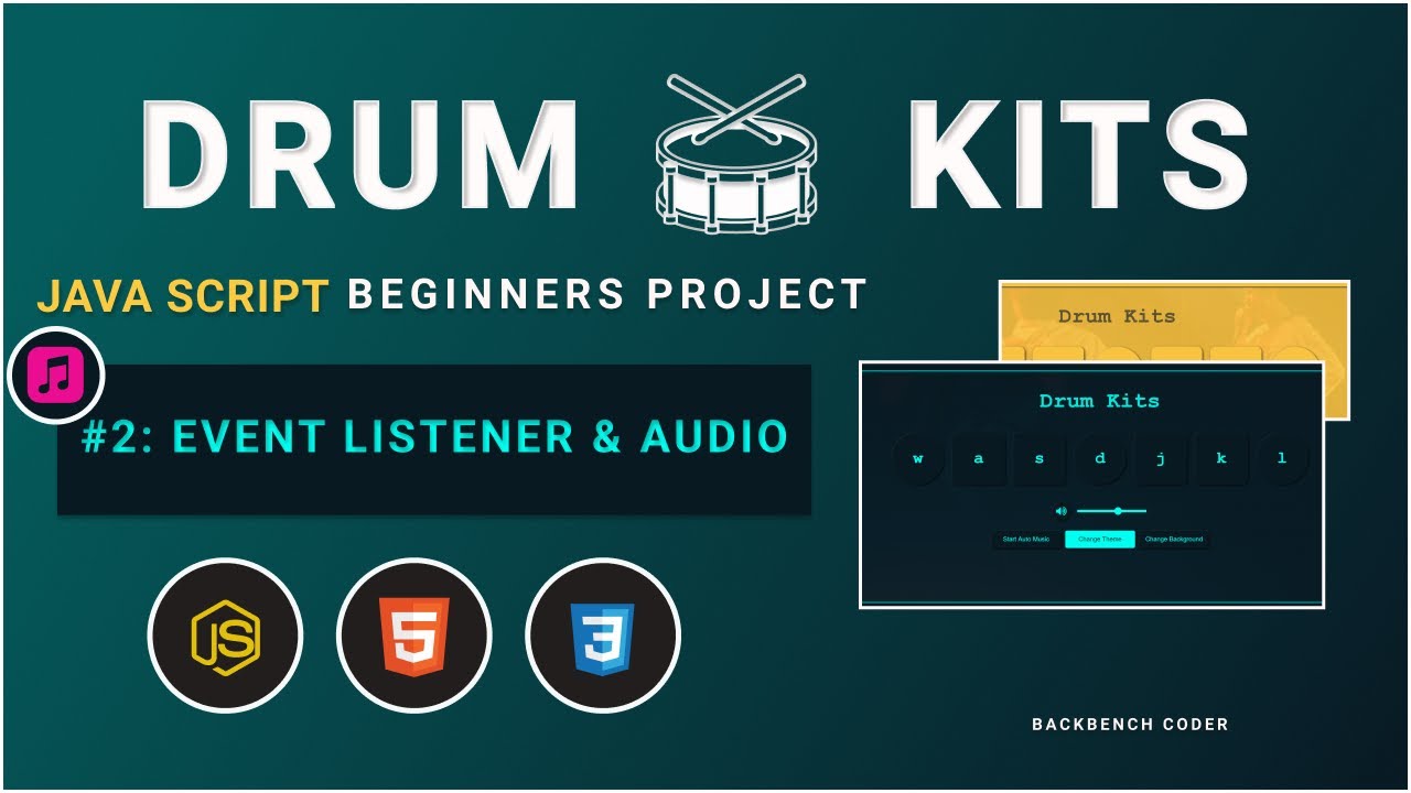 #part2 :Add audio  -- Drum Kit- Java Script Project(Beginners)