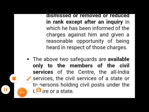 Article 311 (2) why is in the news ? # current affairs