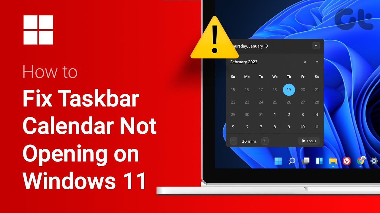 How to Fix Windows Calendar Taskbar Calendar Not Opening on Windows 11 | Easy Fixes !