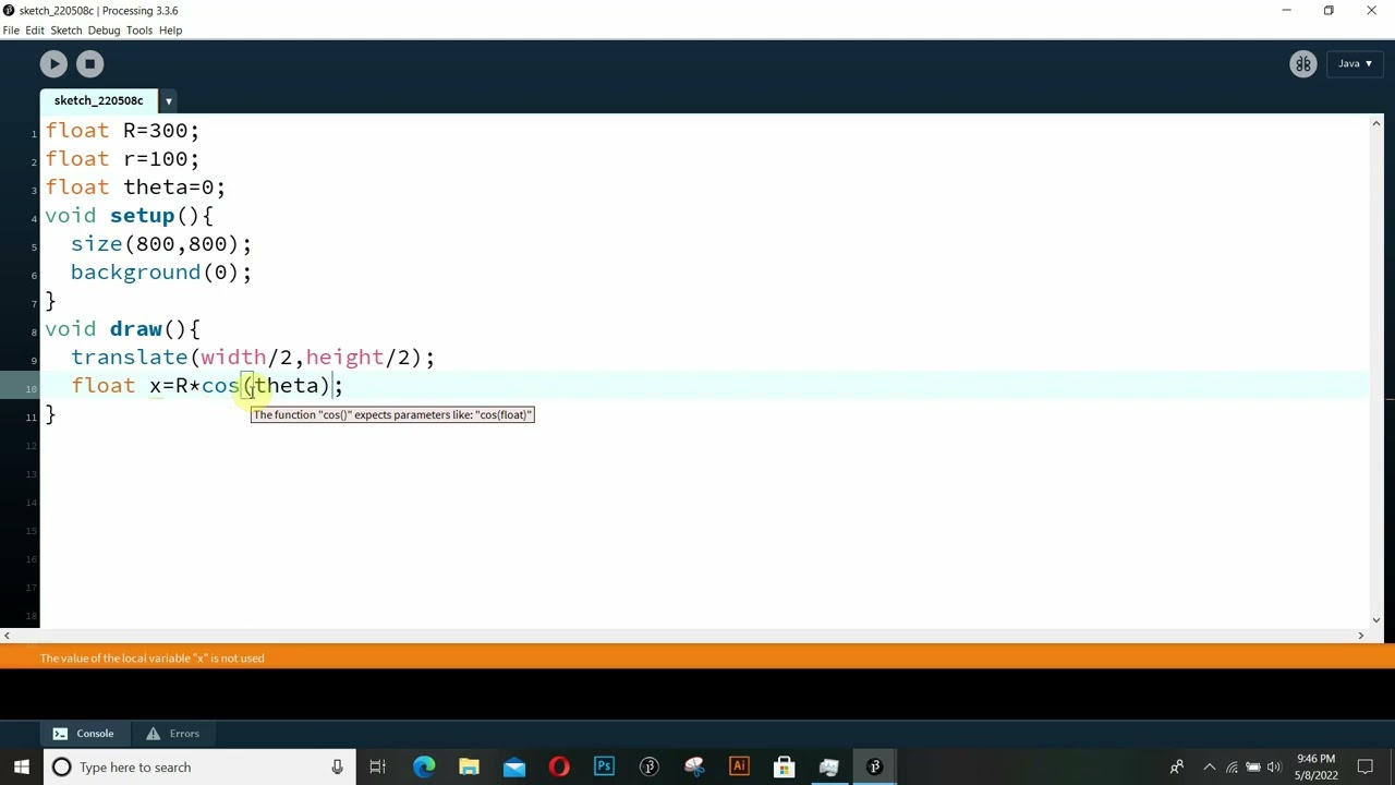 10. Generative Art Tutorial for Beginners-  Circle Animation in Processing