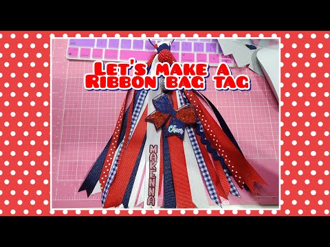 How to assemble a ribbon bag tag with an acrylic blank and beads