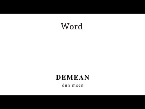 Demean #shorts #short #vocabulary #pronunciation