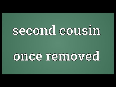 Second cousin once removed Meaning