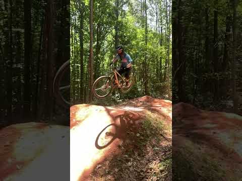 Trying some bike movements. Airline bike park Charlotte NC #clt #mtb #mountainbike #airlinebikepark