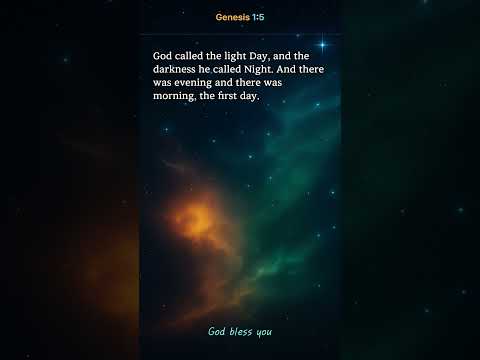Genesis 1:5 | The first day | Daily One Verse