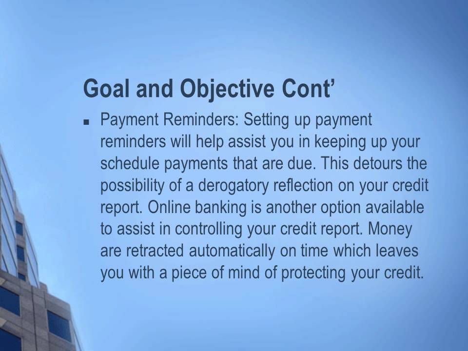 Narrated PowerPoint Presentation on how to repair your credit score