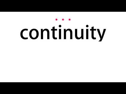 How to pronounce continuity - Vocab Today