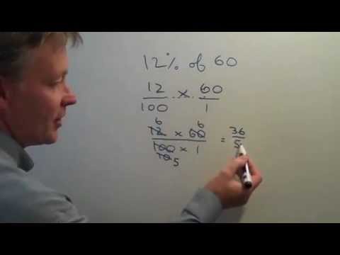 How to work out percentages of whole numbers using fractions
