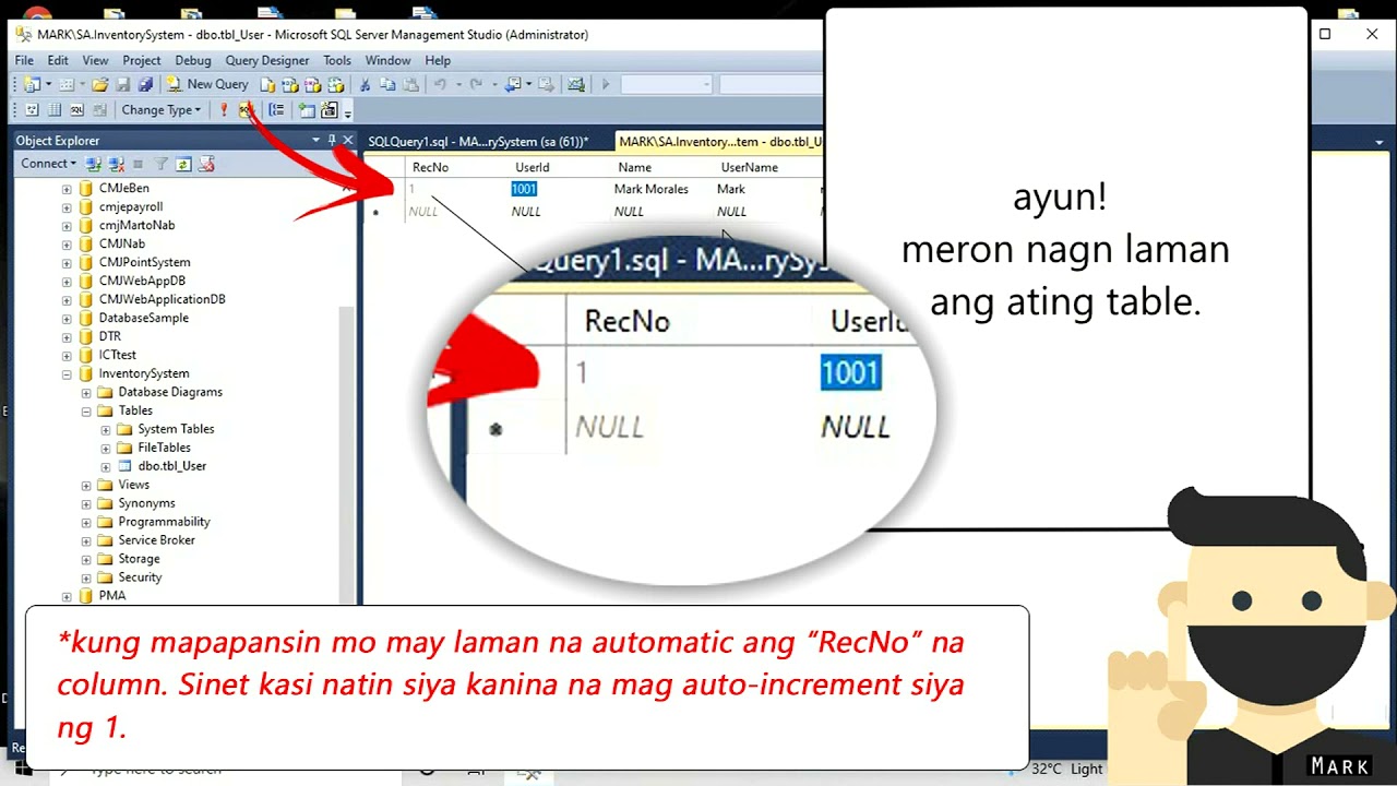 SQL SERVER (TSQL) - Insert Statement (Tagalog Tutorial)