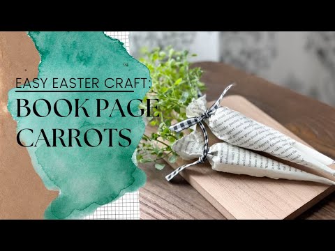Easy Easter Craft: Bookpage Carrots