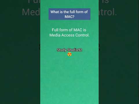 MAC full form🙂 #mac #education #abbrevations #newvideo #studystudio92 😍