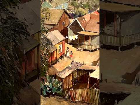 Chavez Ravine by Millard Sheets #chavezravine #millardsheets #hilbertmuseum