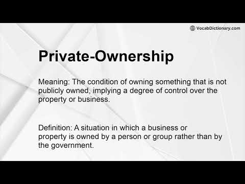Private-Ownership Meaning