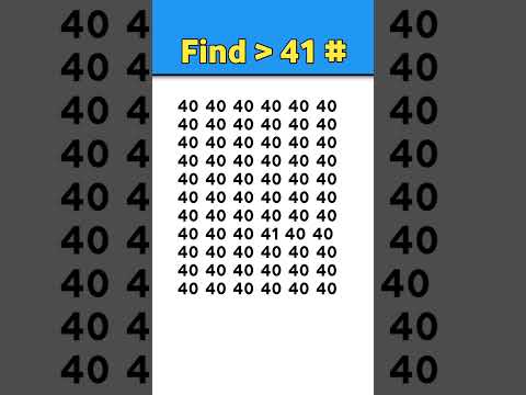 find the odd number 41.#shorts #numbers #quiz #games #noughties