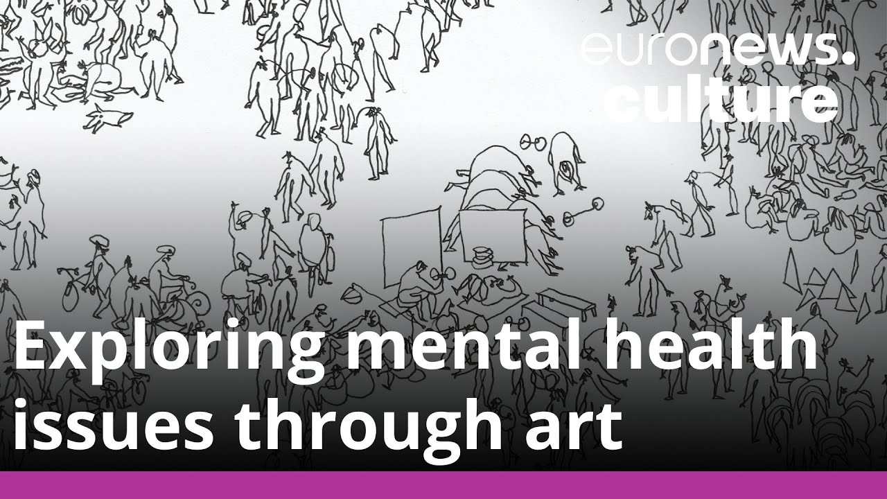 Artist explores mental health struggles in stunning mural at London's Saatchi Gallery