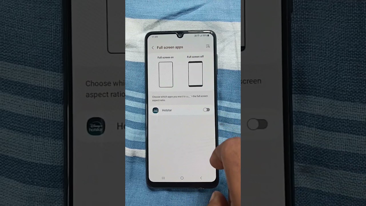 How to turn on full screen mode supported Apps | one ui #shorts