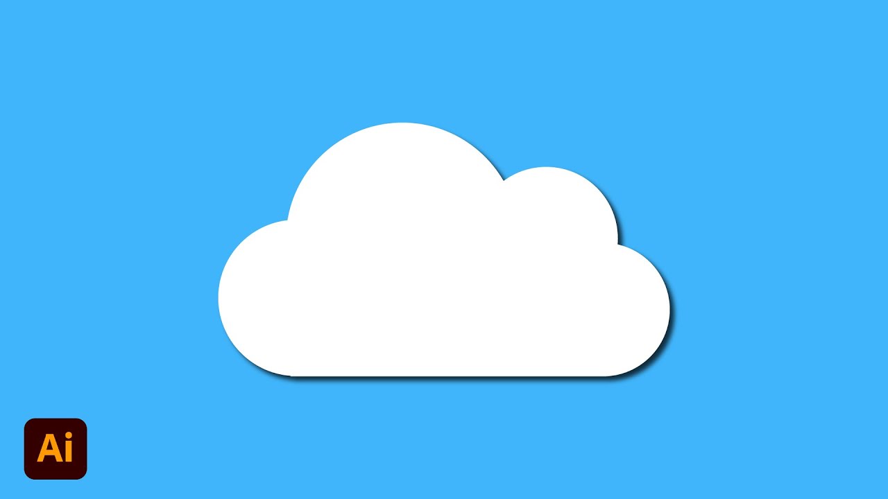 Cloud Icon design In Adobe Illustrator cc 2022 | Tutorial