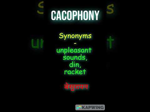 Synonym of cacophony बेसुरापन