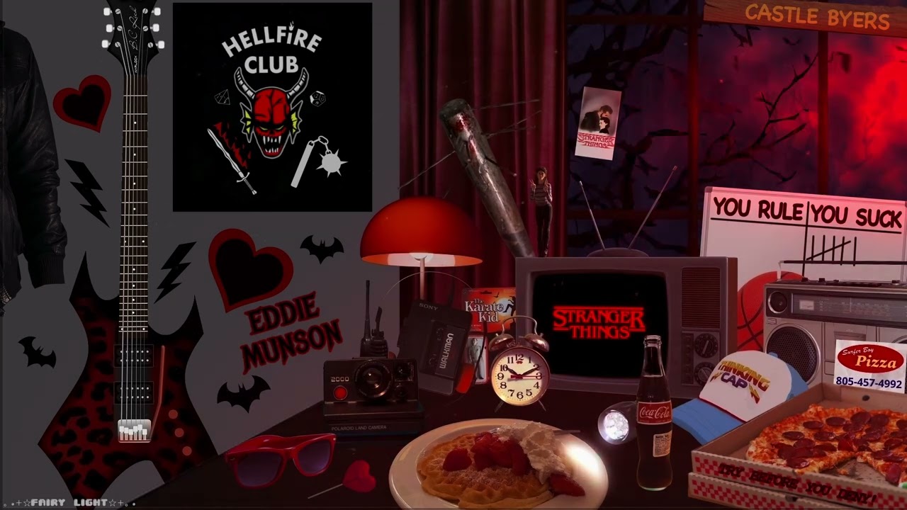 AMBIENCE FOR STRANGER THINGS FANS! ★HELLFIRE CLUB, UPSIDE DOWN, 8BIT MUSIC AND 80'S SYNTHWAVE🔥👹❤️🖤🎸📺