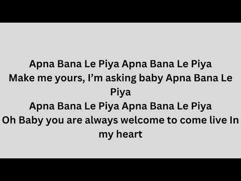 APNA BANA LE song in english with lyrics covered by emma heester