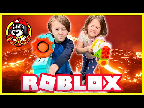 FLOOR IS LAVA 🌋 ROBLOX NERF GUNS RAINBOW FRIENDS CHALLENGE