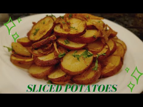 Sliced Roasted Potatoes with Onions