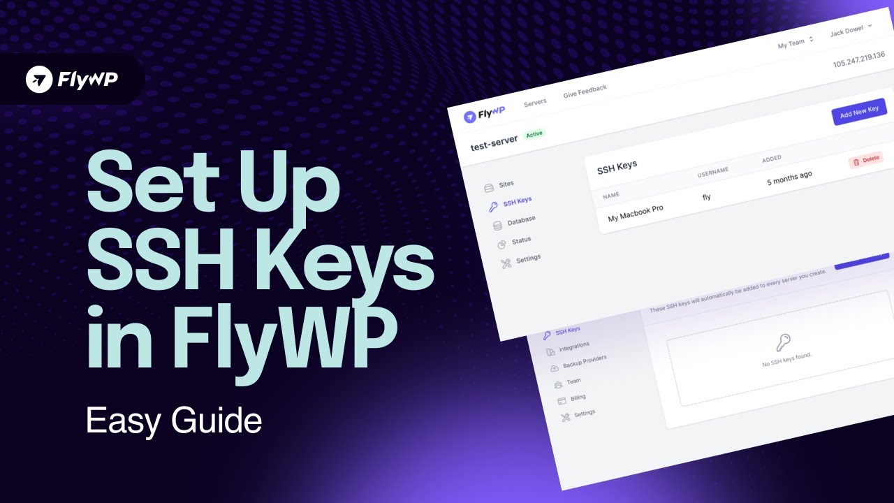 How to Configure SSH Keys in Your Server with FlyWP | Step-by-Step Guide