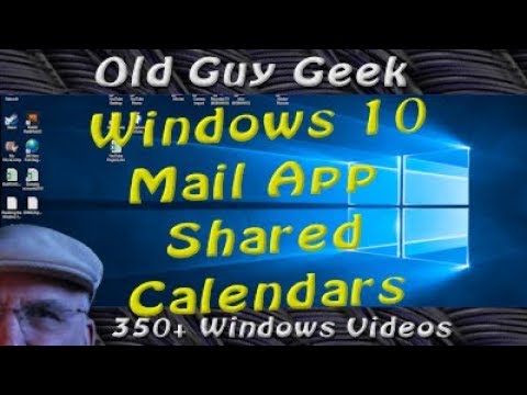 Window 10 Mail App - Shared Calendars with Outlook or GMail