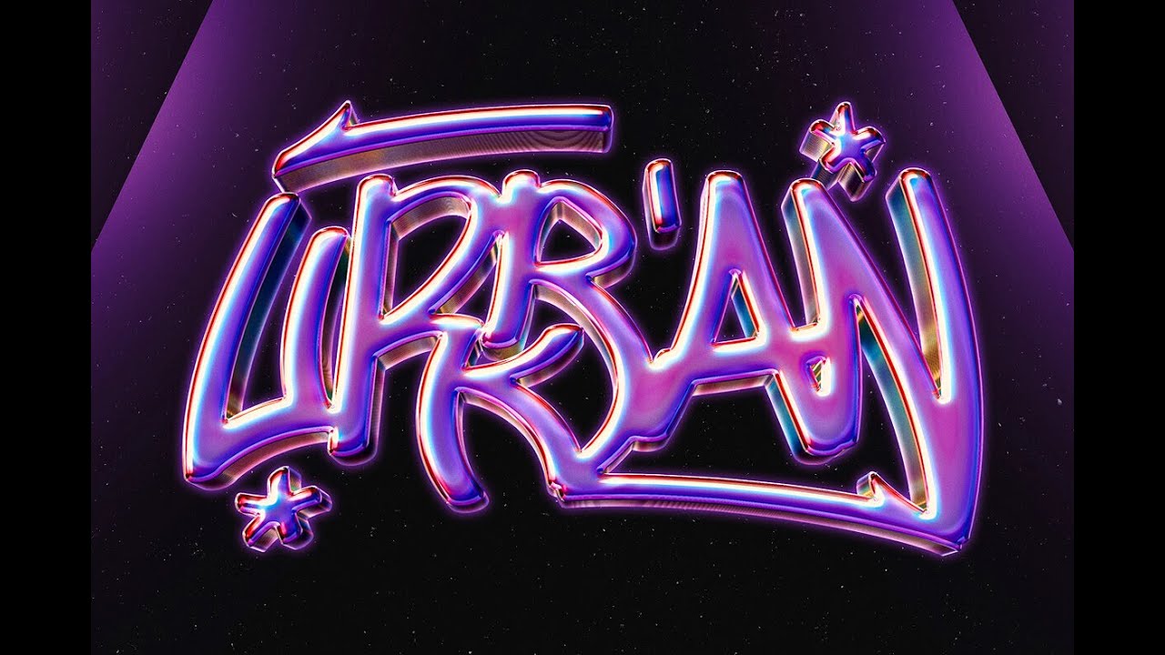 Urban Chrome Text Effect - Futuristic Graffiti PSD Template Download