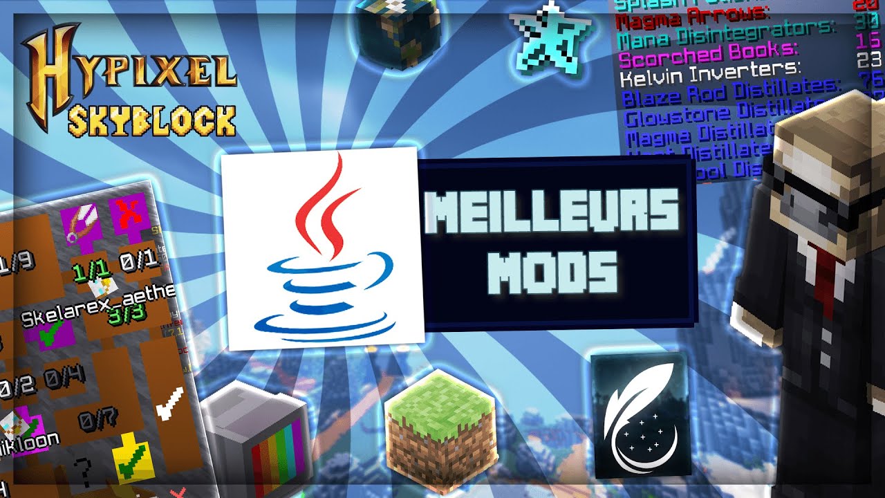 PRESENTATION DU MODDING HYPIXEL, SKYBLOCK MODS, LAUNCHERS & FEATURES DES MODS Hypixel Skyblock [FR]