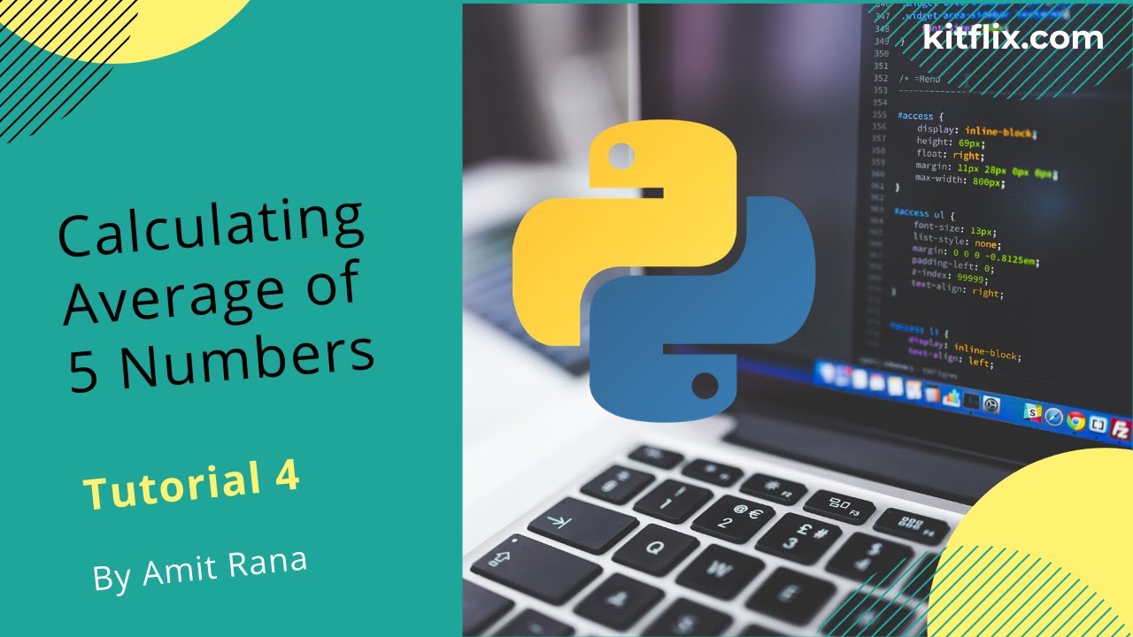 How To Calculate Average of 5 Numbers Using Python | Best Python Tutorial 4 #python #programming