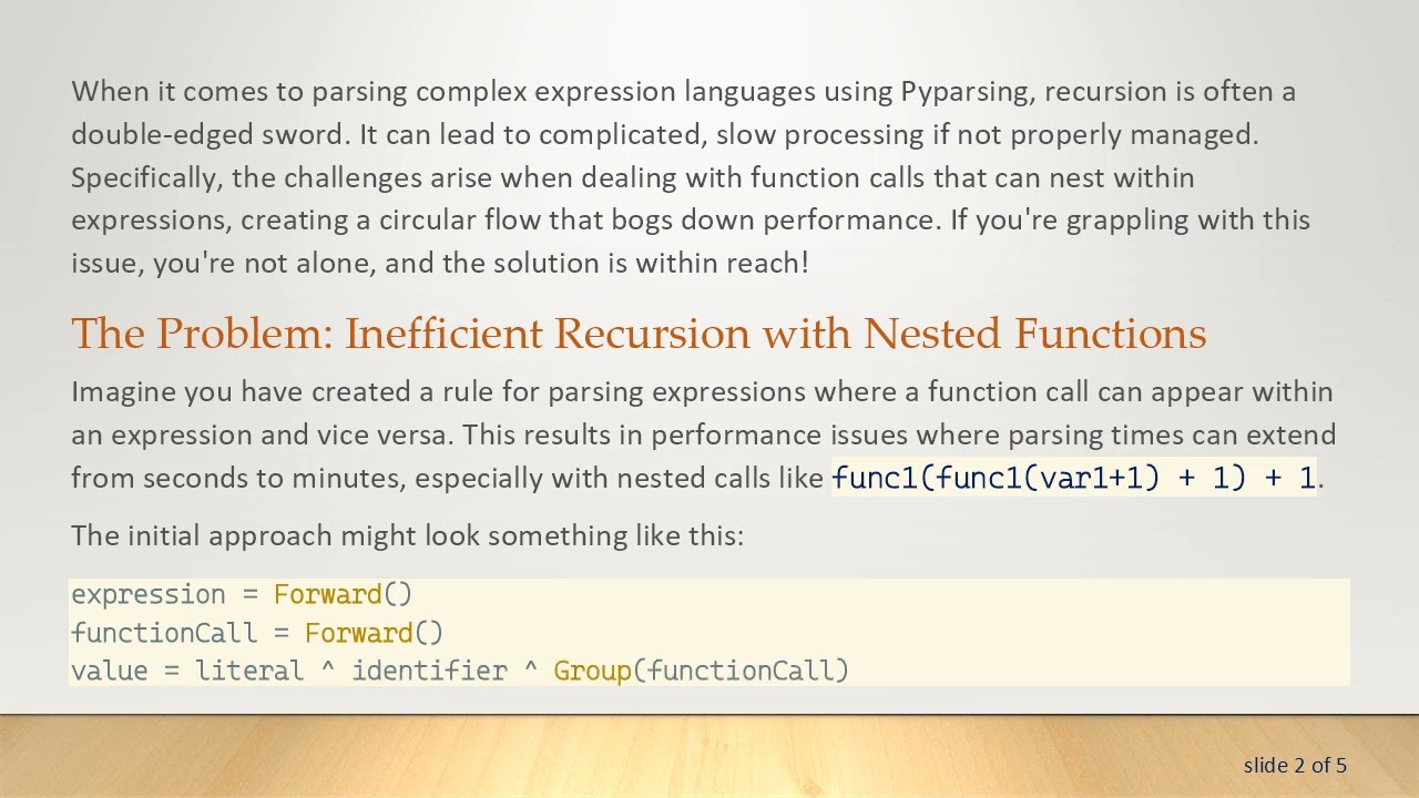 Mastering Recursion in Pyparsing: Optimize Your Expression Parsing
