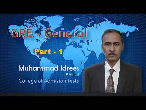 What is GRE General Revised Test - Part 1