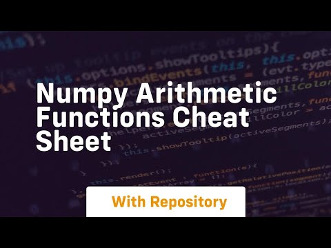 numpy arithmetic functions cheat sheet