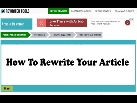 Article Rewriter Tool For 100% Free | Best SEO Tools FREE!! Online Service | How To Rewrite Article