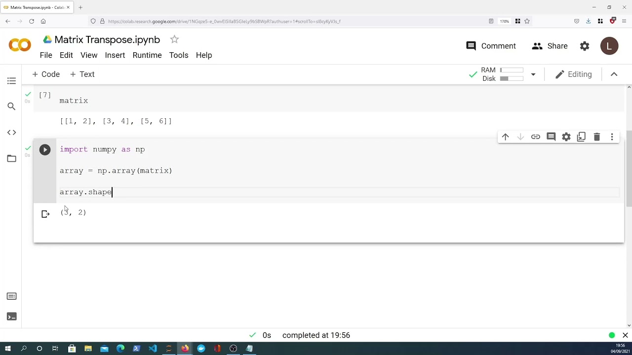Python Shorts - Transposing a Matrix (Numpy, PyTorch)