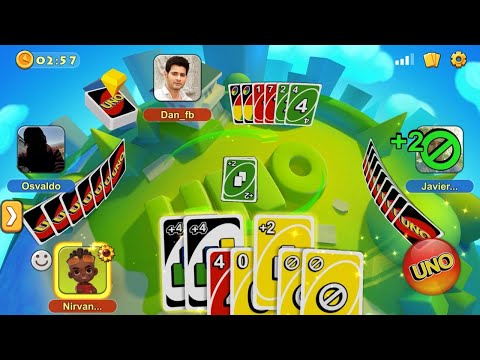 Uno Mobile Game Play 2vs2 | 2 Draw 4 | 2 Wild Cards Fun Game Play